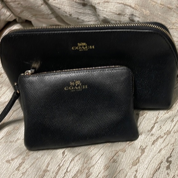 Coach | Bags | Coach Black Cosmetic Bags Set | Poshmark